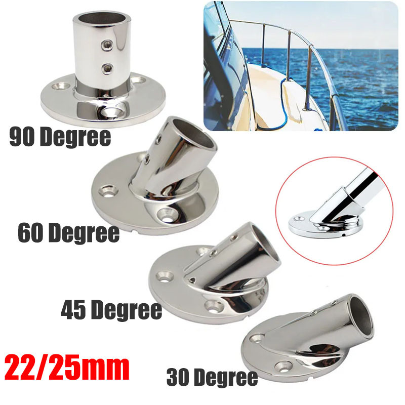 Round Tube Base Hand Rail Railing Pipe 90/60/45/30 Degree Marine 316 ...
