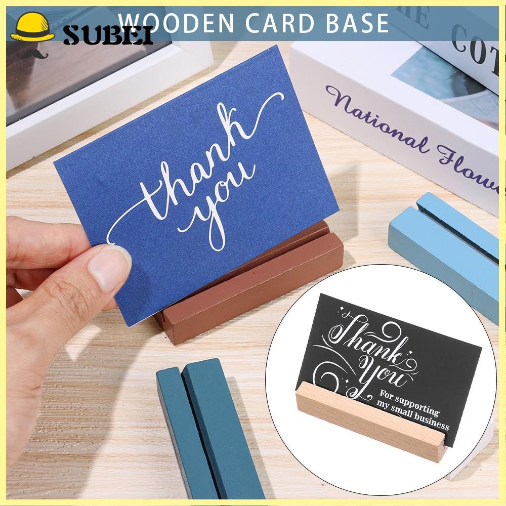 SUBEI1I Table Numbers Holder Wood Fashion Paper Clamp Picture Cards ...