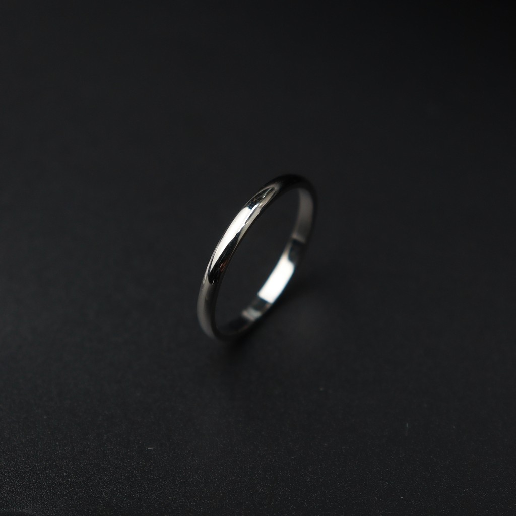 HB Men Jewelry LAZREN Silver Thin Plain Ring Fashion For Men's ...