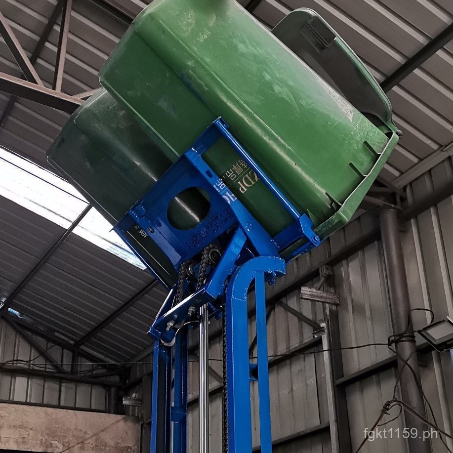 Double Barrel Lift Garbage Truck Garbage Bin Electric Lift Lift Machine ...