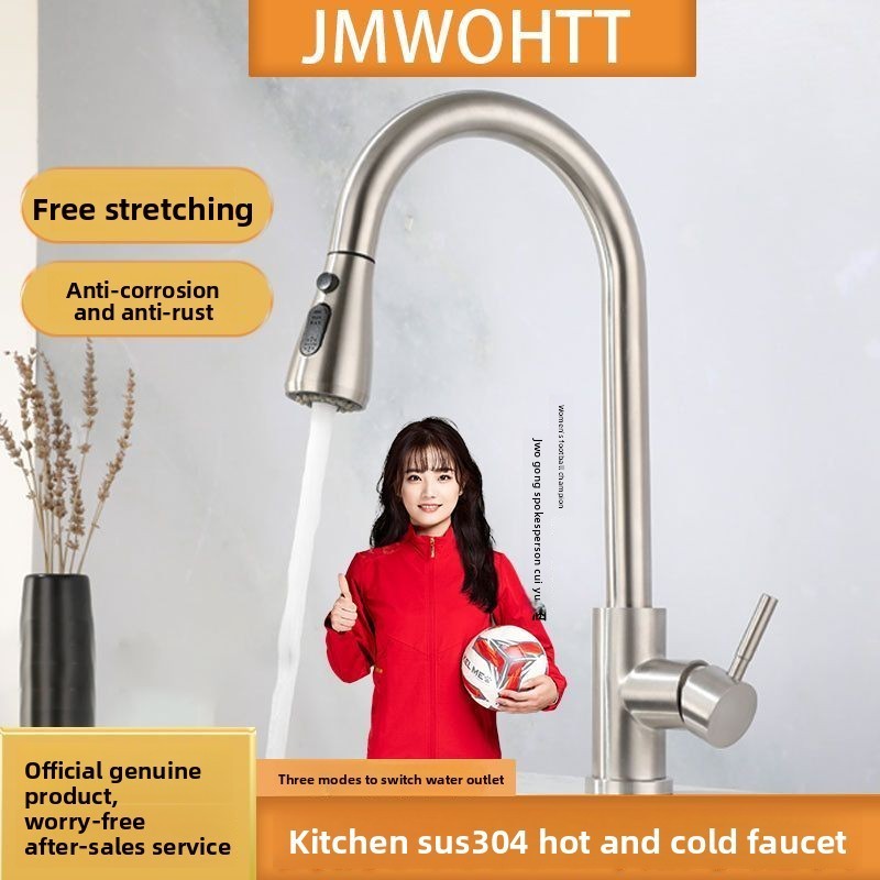 【COD】multifunctional Stainless faucets 304 Kitchen Faucet Pull the ...