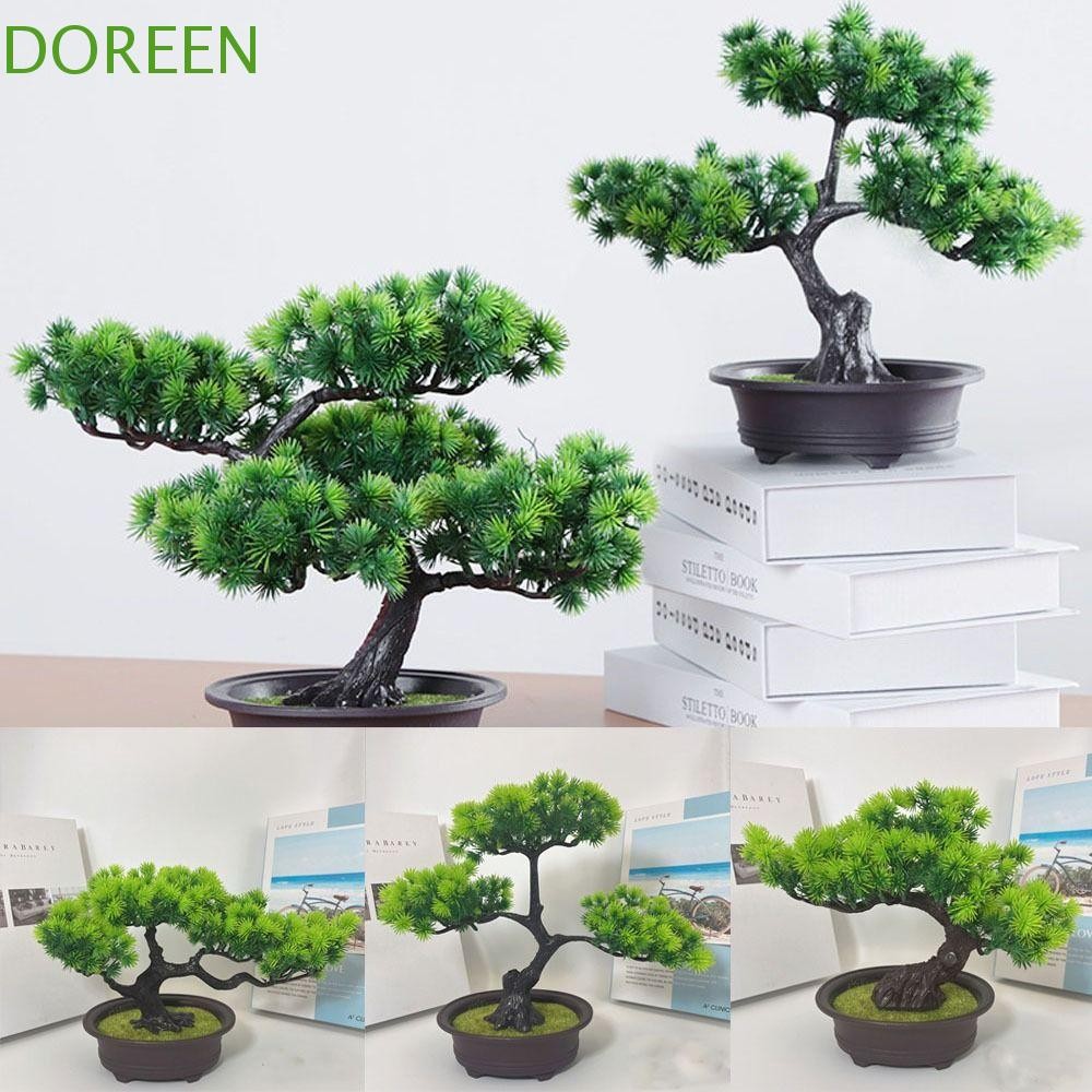DOREEN Artificial Pine Plants Bonsai, Realistic Handmade Simulation ...