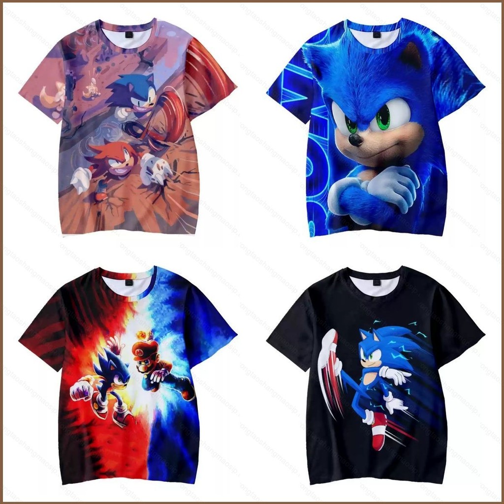YT2 2024 Sonic the Hedgehog 3 kids cloth Full Graphic summer T-shirt ...