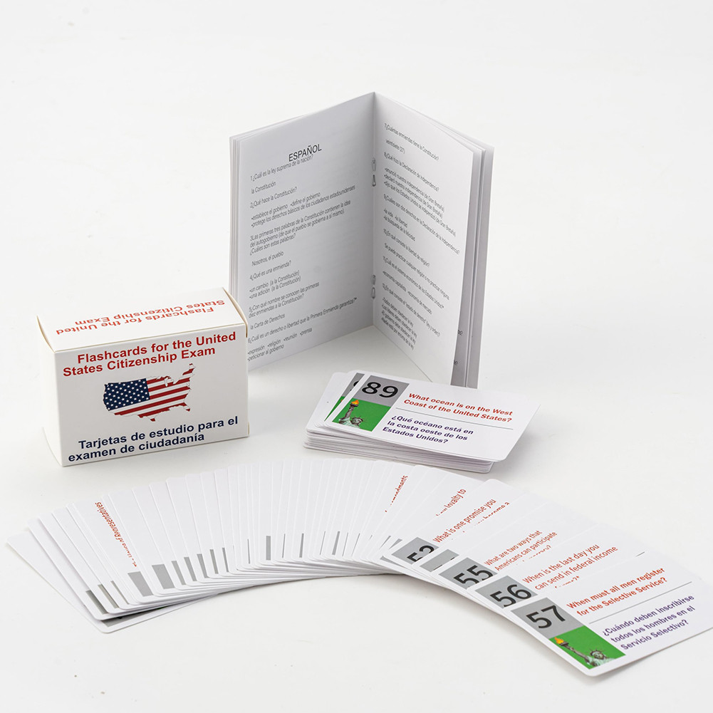 US Citizenship Flash Cards 100 Questions and Answers for Naturalization ...