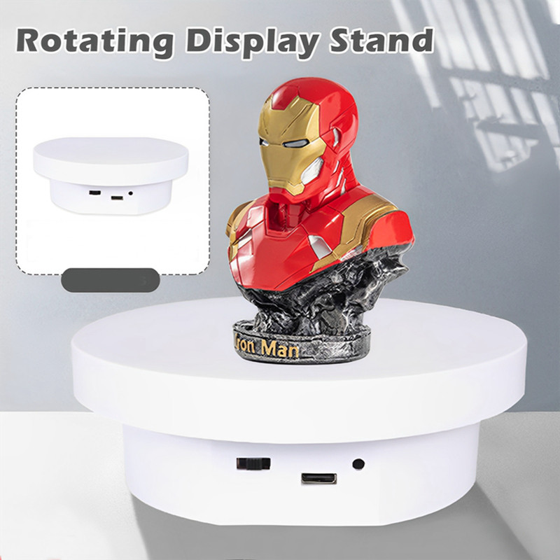 13CM 360 Degree Rotating Electric Turntable Suitable Figure display ...
