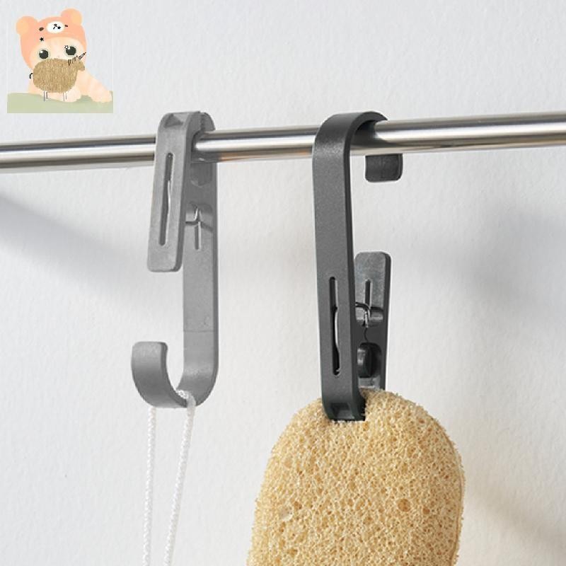 Plastic A-Shaped Clamp Hooks for Bathroom & Kitchen, Hanging Clips for ...