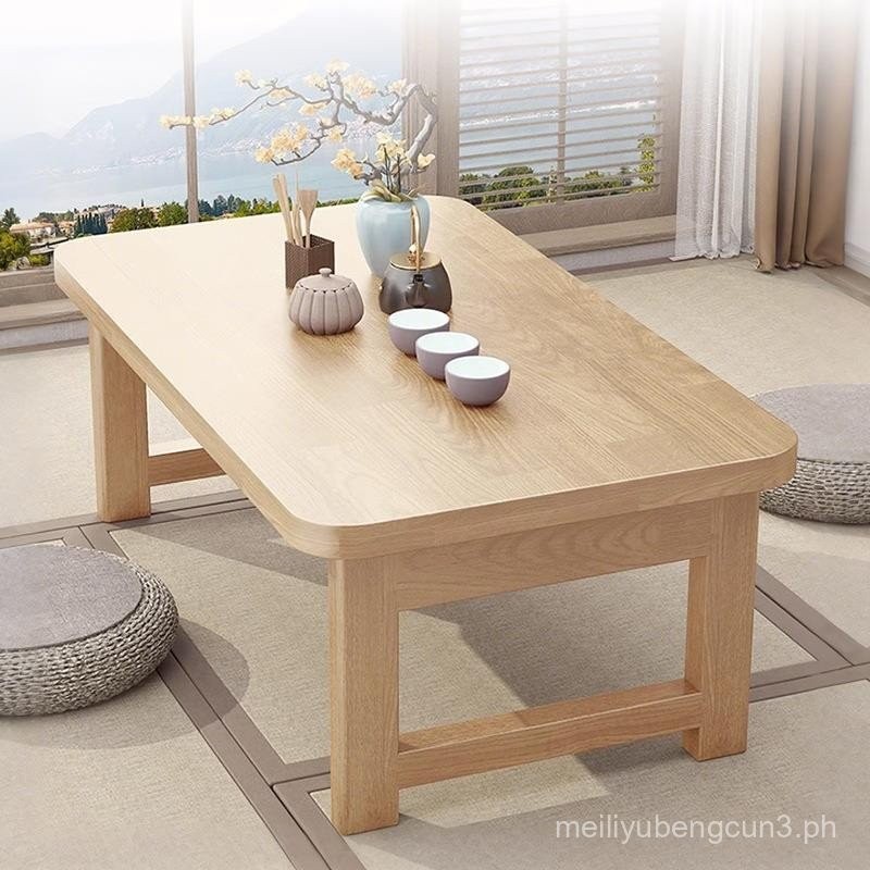 Foldable Table for Home Use, Solid Wood Tatami Small Coffee Table, Bay ...