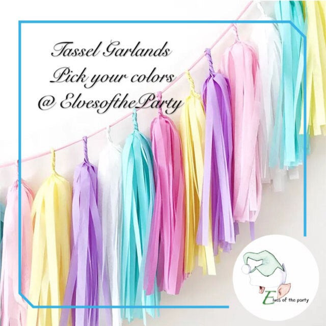 15/20/25-pc. Paper Tassel Banner Set / Paper Tassels Garland / Bunting ...
