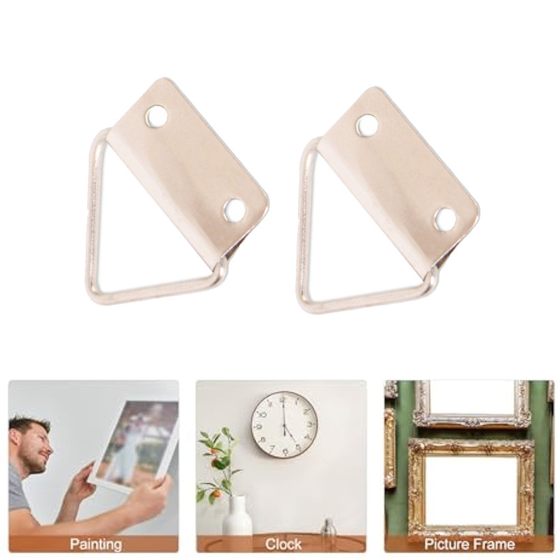 20pcs Picture Hanger Big Triangle Double Hole Hanging Frame Useful Art ...