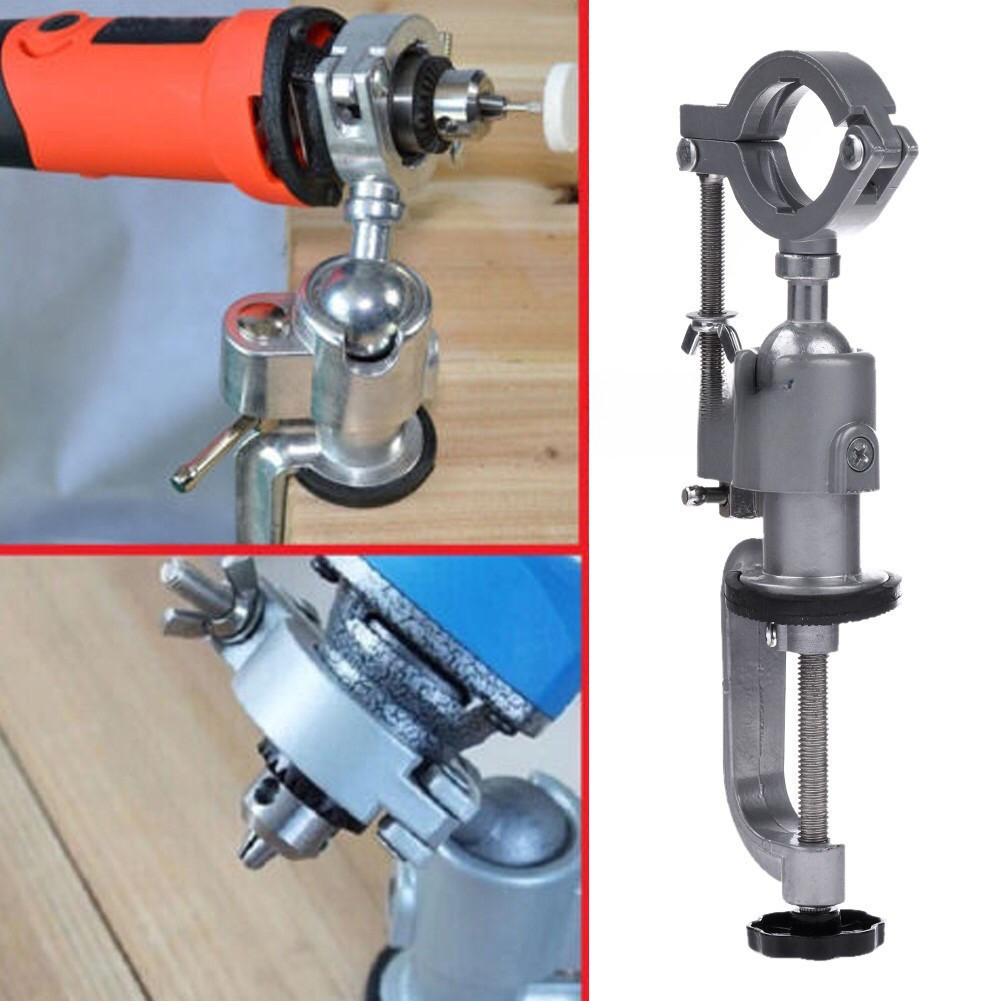 360 Rotating Clamp-on Grinder Holder Bench Vise for Electric Drill ...
