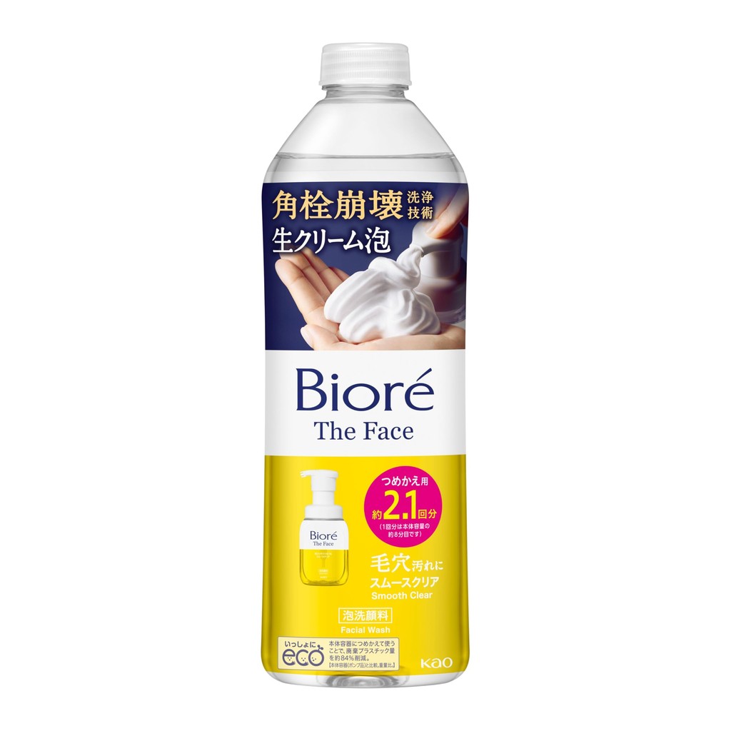 Biore The Face Foam Face Wash Smooth Clear Refill【Foam Face Wash】【Pore ...