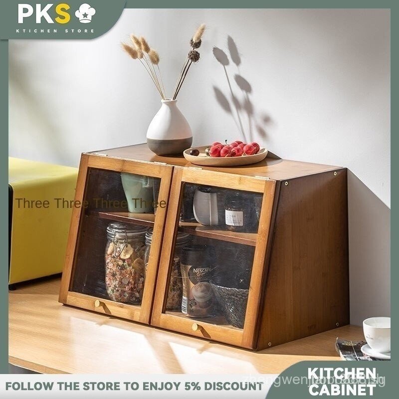 PKS Small Cupboard Kitchen Countertop Sideboard Cabinet Household Mini ...