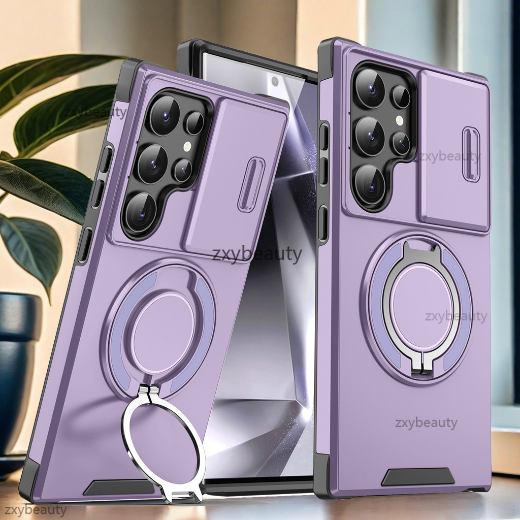 For Samsung Galaxy S25 S24 Ultra S23 S22 S21 Plus 5G FE 2025 Case Shockproof Armor Slide ...