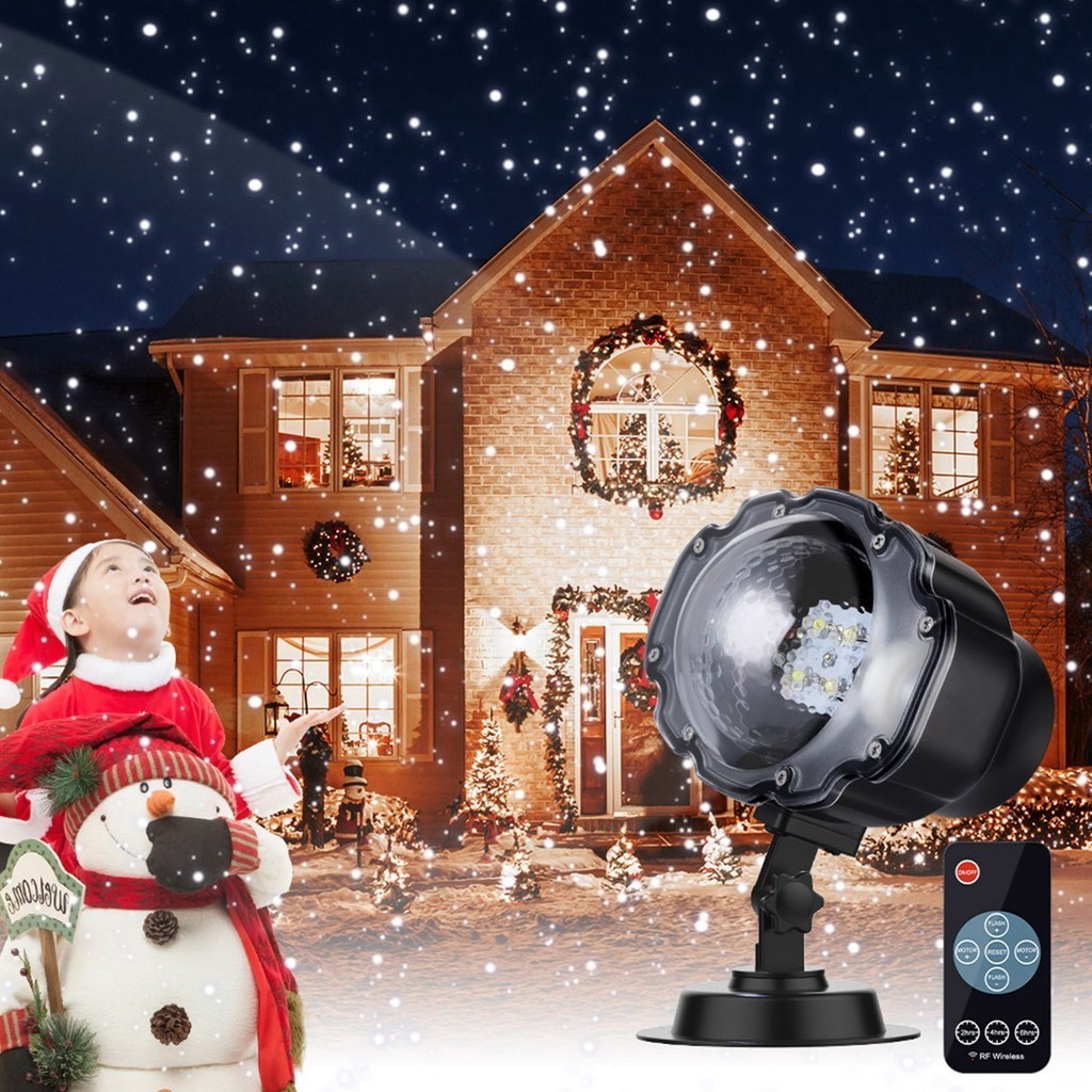 LED Snowfall Lights LED Projector Snow Falling Lights for Garden ...