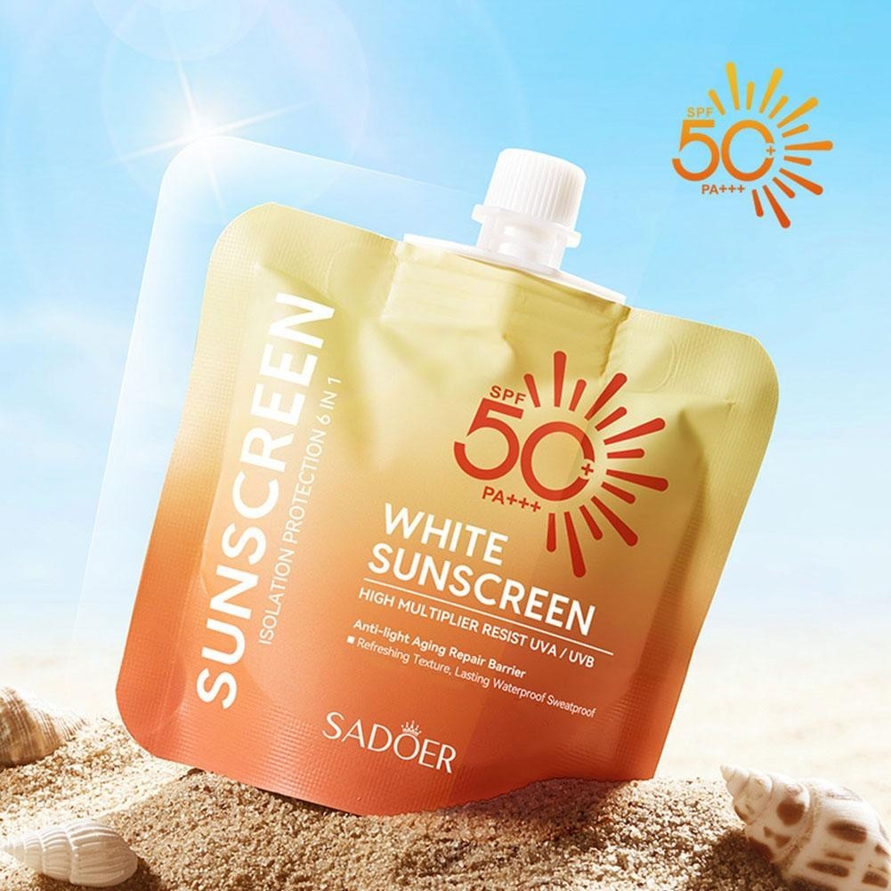 Moisturizing Sunscreen SPF50 SPF60 PA+++ Waterproof Sunblock 30g ...