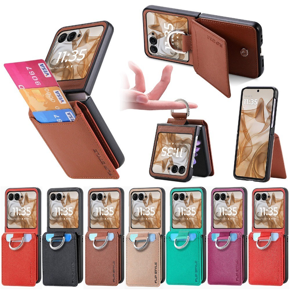 For Motorola Razr 50 Ultra Mooto Razr40 Phone Case w/ Finger Ring Card ...