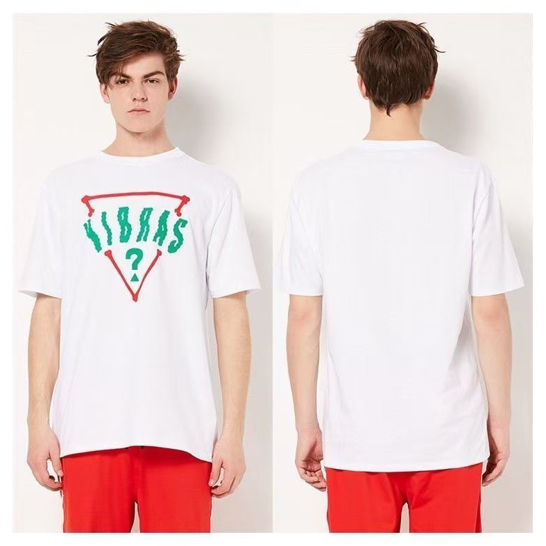 GUESS High-quality Crew Neck Couple Loose Men's Top New 100% Cotton ...