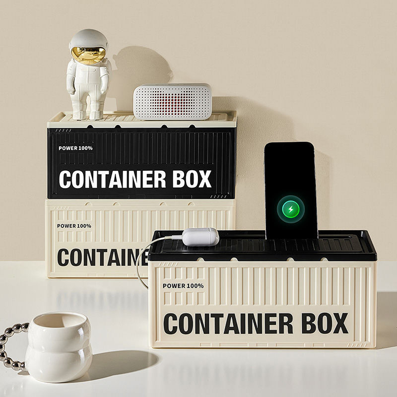 Container Wire Storage Box Power Plug-In Board Cable Organizer Plug-In ...
