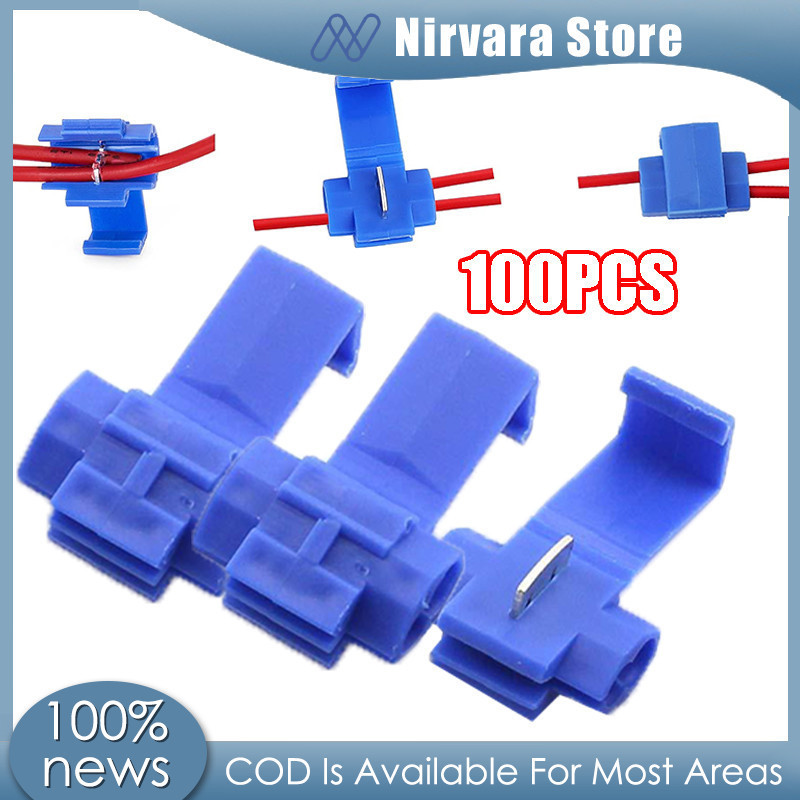 100pcs Quick Splice Lock Wire Terminals Crimp Electrical Cable Connectors Scotch Lock | Shopee ...