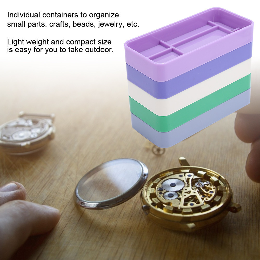 Keaostore 5 Layer Plastic Watch Parts Screw Storage Box Tool Holder ...