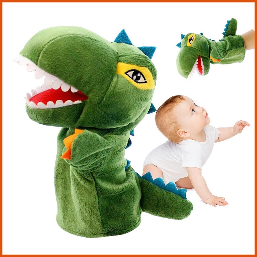 Dinosaur Puppet Soft Kids Puppets Realistic Animal Puppet Toys Hand ...