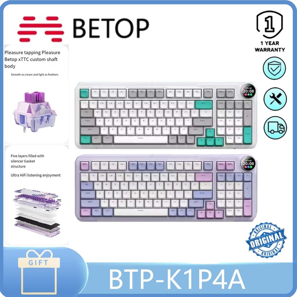BETOP BTP-K1P4A Custom Mechanical keyboard gasket structure three mode ...