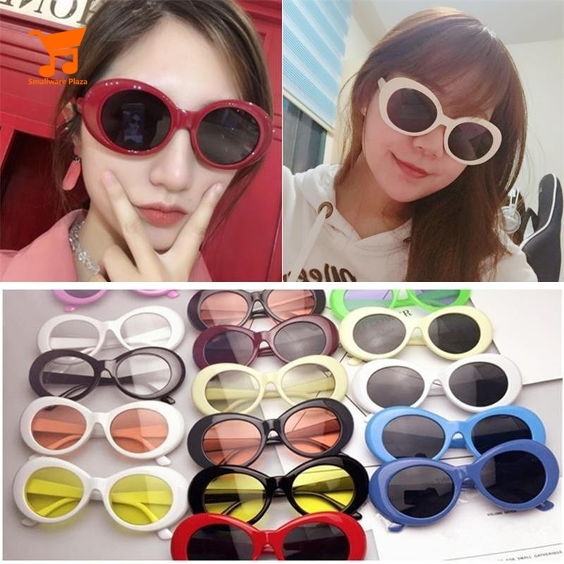 Retro Clout Goggles Unisex Sunglasses Rapper Oval Shades Grunge Glasses ...