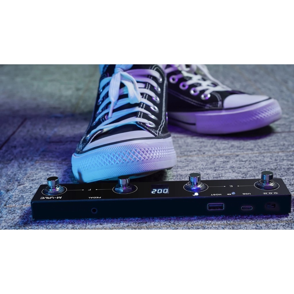 M-vave Chocolate Plus Wireless Midi Controller Keyboard 4 Buttons Foot Switch Supports MIDI Host ...