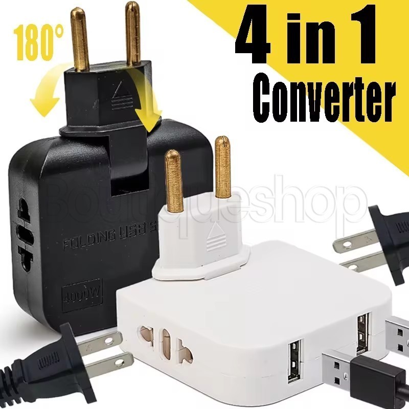 EU Plug - AC Outlets - Multi-Plug Mini Slim Wireless Outlet Adapter Sockets - 180 Degree ...