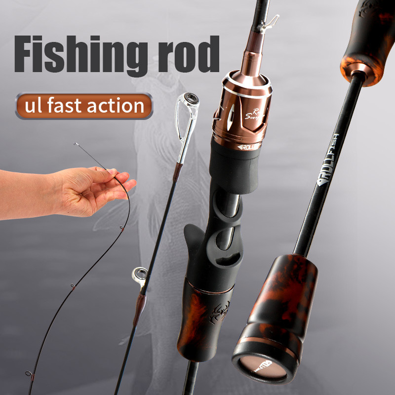 Lightweight Carbon Fiber Solid Tip UL Action Spinning Casting Fishing ...