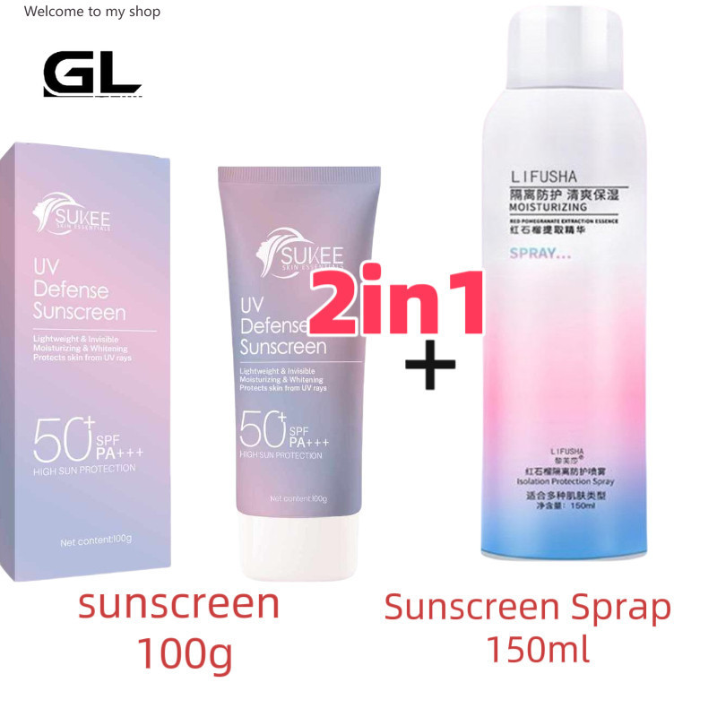 bl (Buy 1 Take 1) SUKEE 100g UV Defense Sunscreen SPF50 and Lightweight ...