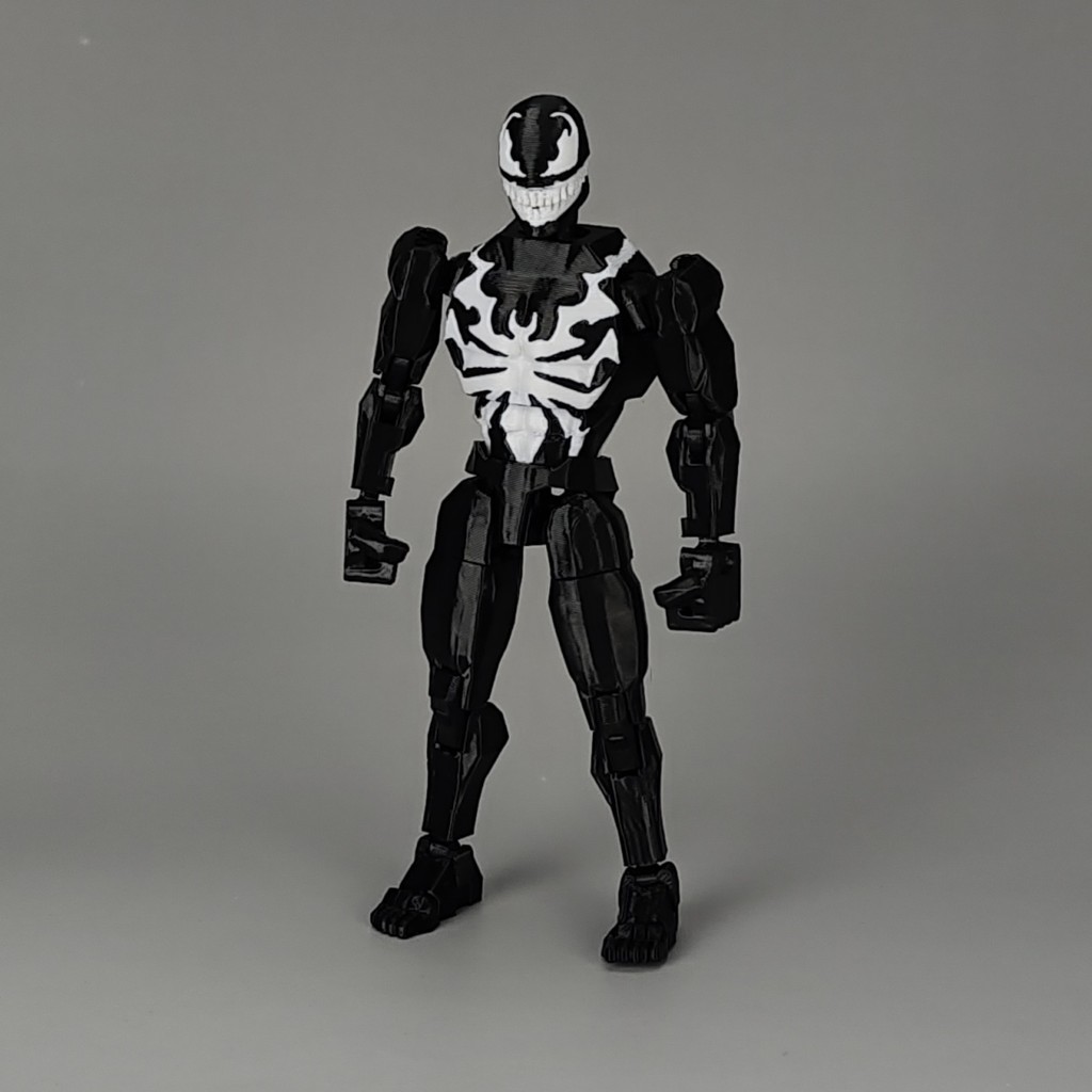 Original Body Marvel Spider-Man Venom Black Multi-Joint Lucky 133D ...