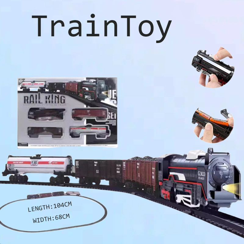 Children Boy Train Toy Railway Big Classical Train Set With Track ...