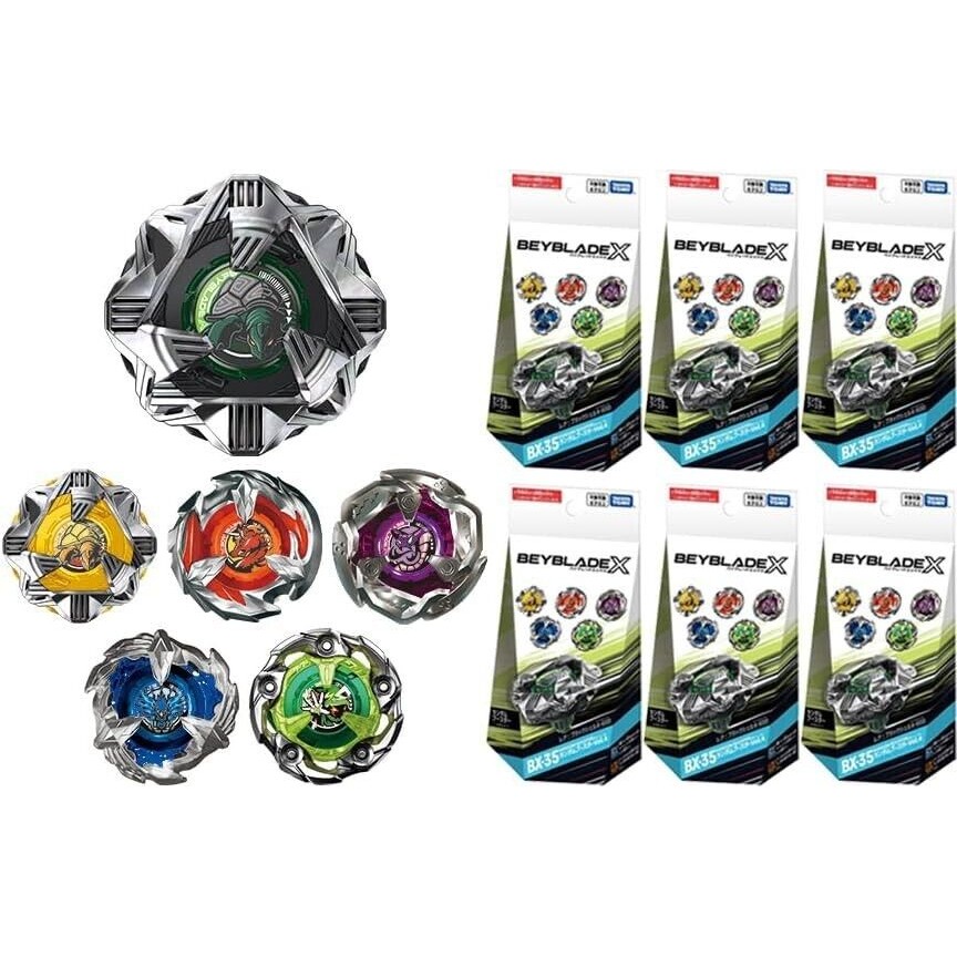Takara Tomy Beyblade X BX-35 Black Shell Full Set Vol. 4 Brand New ...