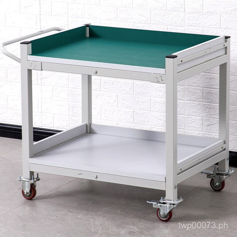 Anti-Static Trolley Double Layer Stainless Steel Turnover Car Mobile ...