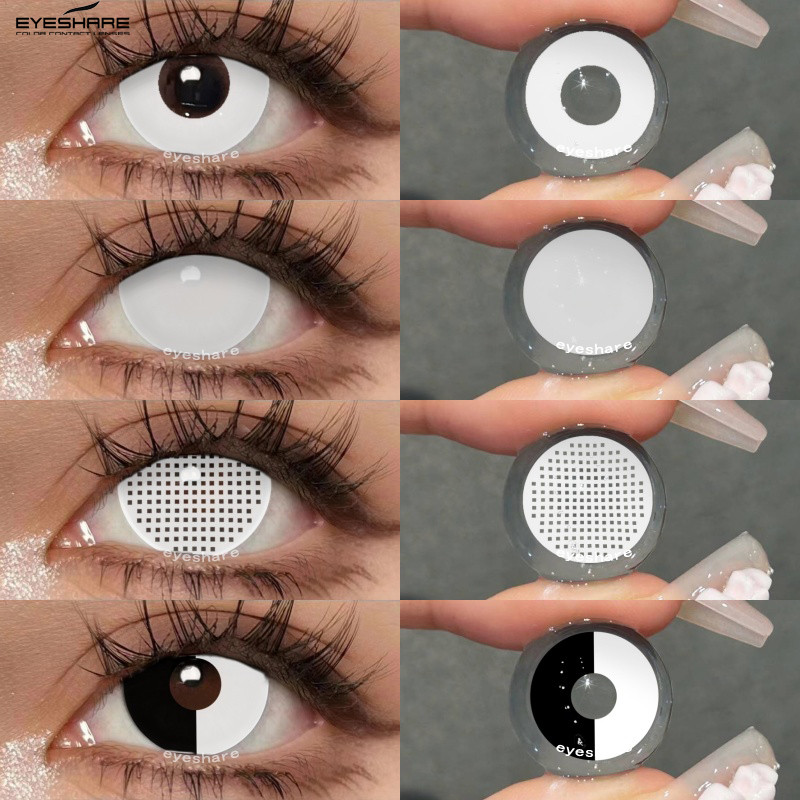 Eyeshare Colorful Contact Lens Halloween Eye Decoration White Lenses ...