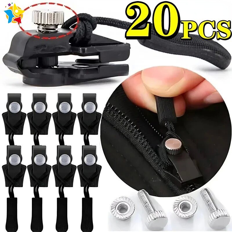 5-20Pcs 3 Different Sizes Free Sewing Universal Zipper Repair Kits ...