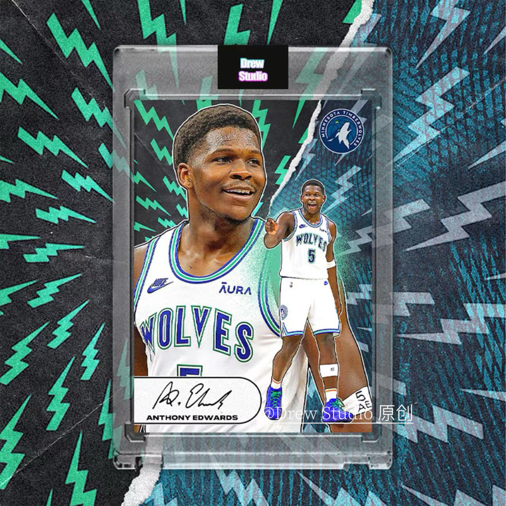 NBA Star Anthony Edwards Card Crafting Cards Christmas Birthday Gift ...