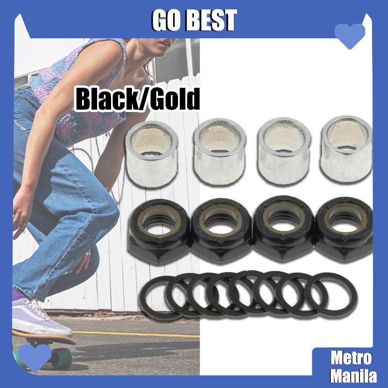 16pcs Skateboard Longboard Bearing Spacers Washers Nuts Speed Kits For ...