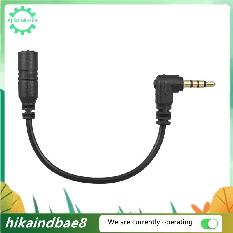 [hIkAi] 3.5mm 3 Pole TRS Female to 4 Pole TRRS Male 90 Degree Right ...