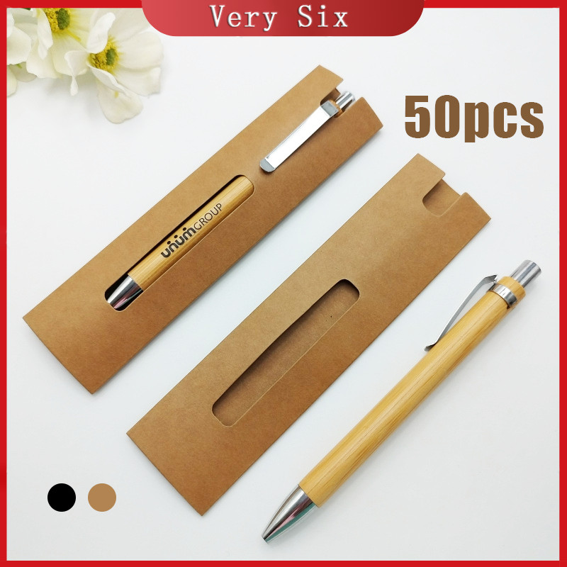 50Pcs Kraft Paper Pen Sleeve Ballpen Pencil Packaging Kraft Pen Case ...