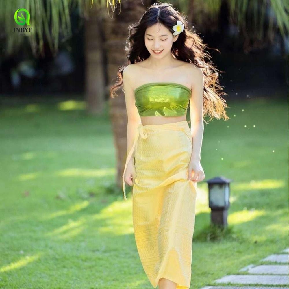 JNBYE Dai Festival Costume, Thailand Style Two Piece Set Thai ...