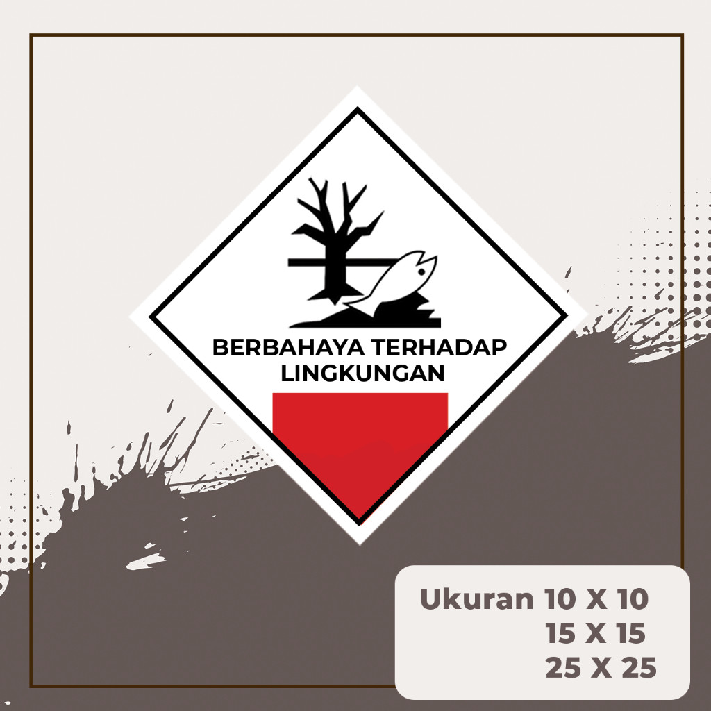 B3 Waste K3 Label Symbol Stickers Harmful to the Environment multi ...