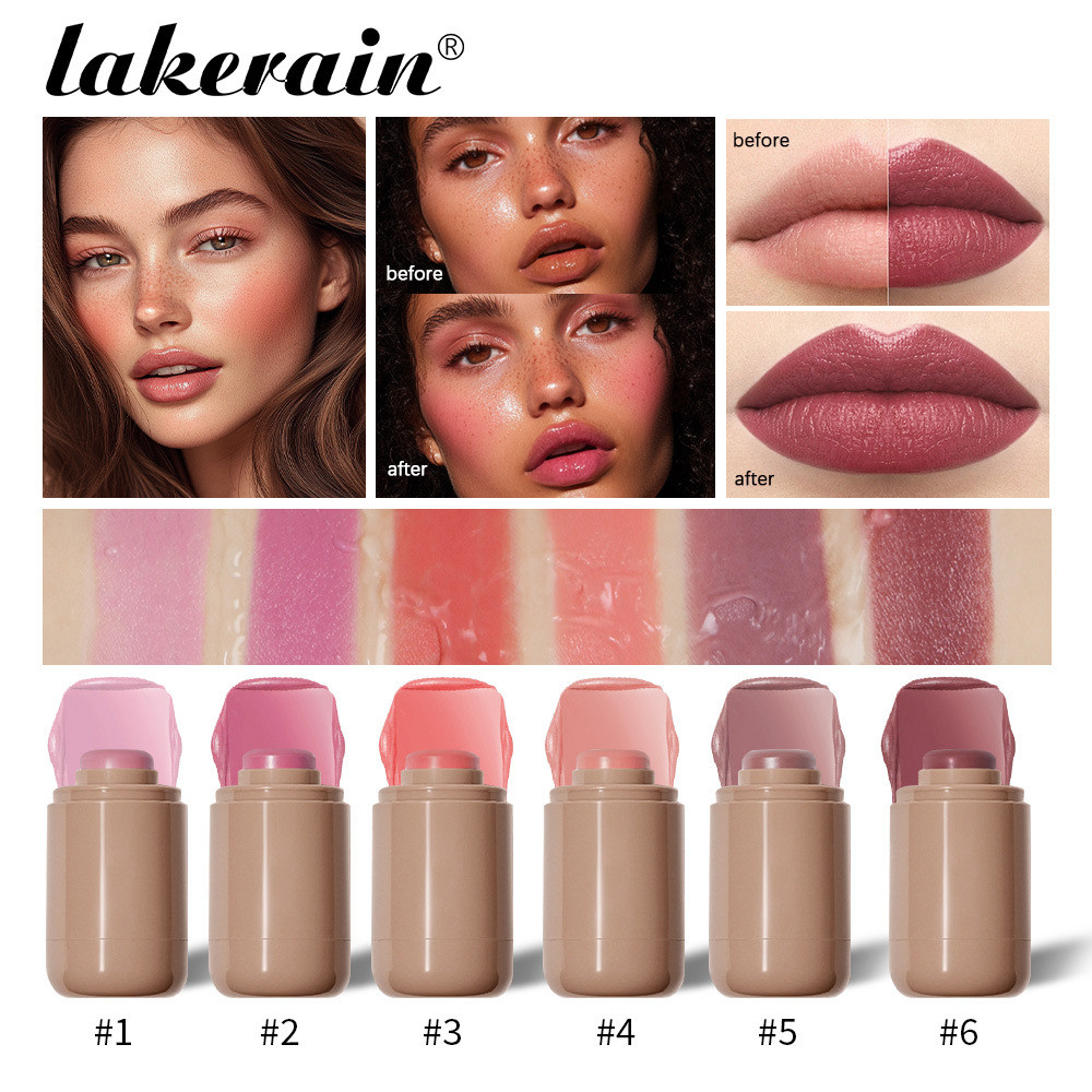 Pocket Blush Stick,Multipurpose Long Lasting Smooth Blush Stick,3-In-1 ...