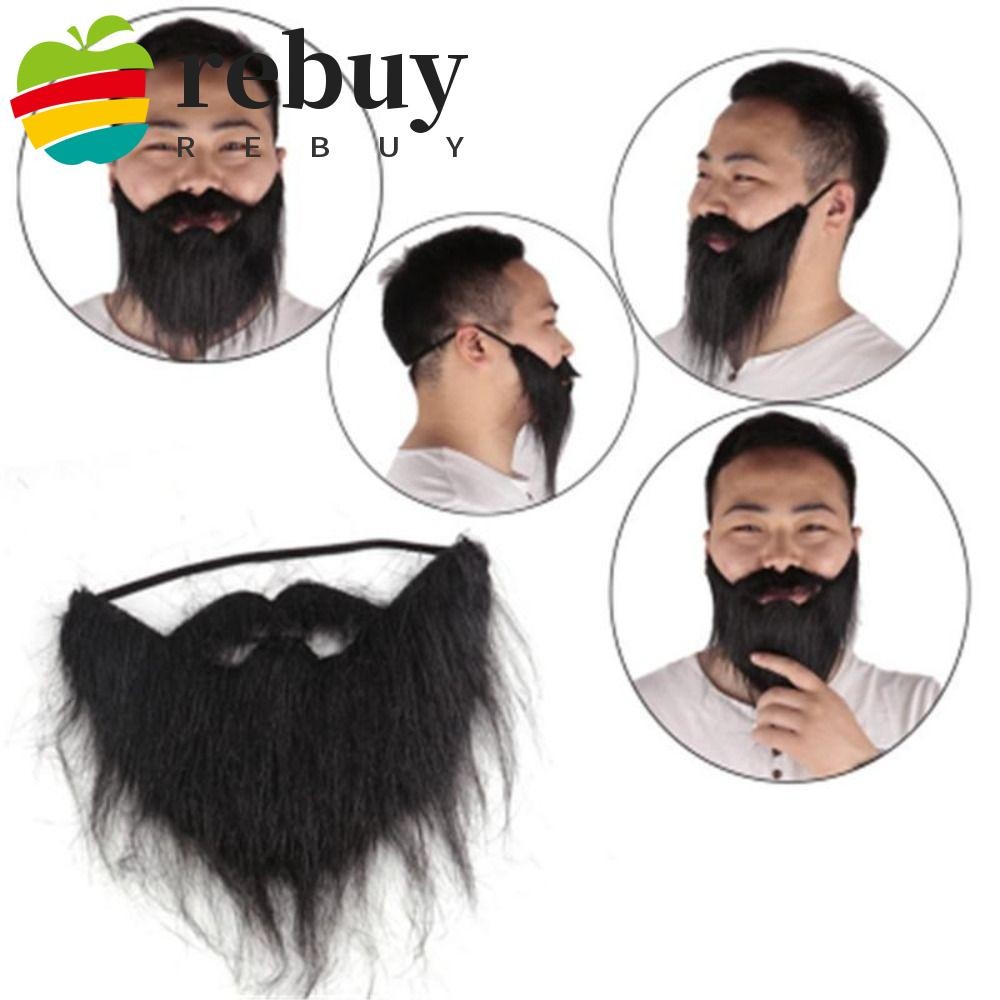REBUY Realistic Fake Beard, Halloween Realistic Halloween Fake Mustache ...