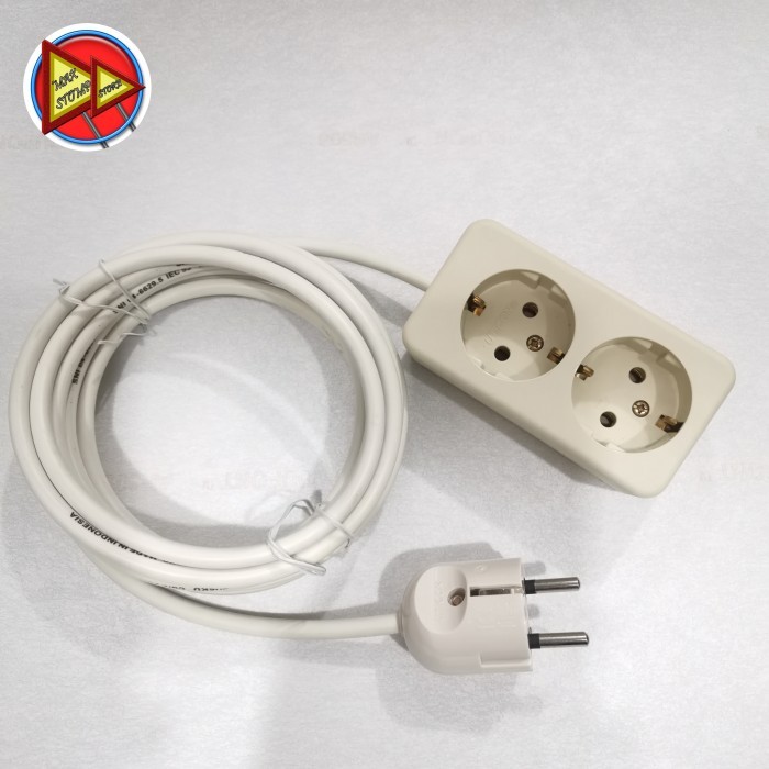 Cable Plug 2-hole Socket SNI Electrical Cable Meter Custom 1-10 Meters ...