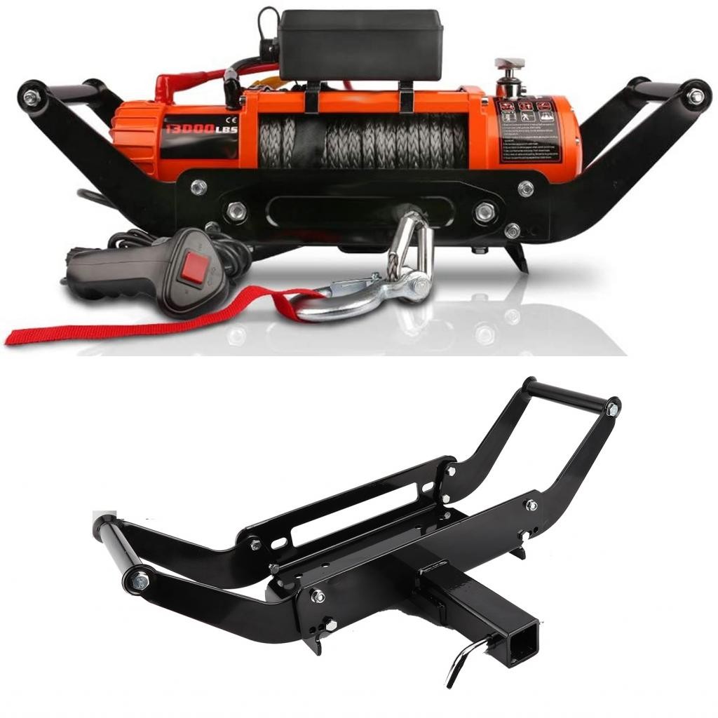 Phoenixshop Winch Mount Kit Universal Plate Bracket for 9000lbs ...
