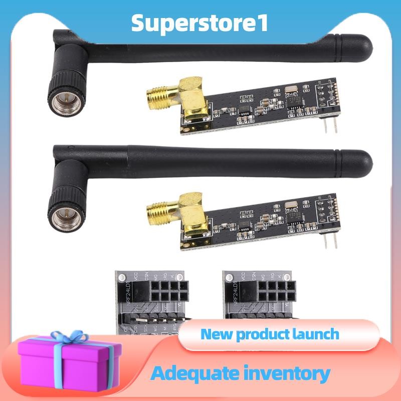 2Pcs NRF24L01+PA+LNA RF Transceiver Module with SMA Antenna 2.4 GHz ...