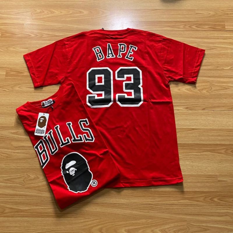 Bape X BULLS 93 AAPE A BATHING APE T-Shirt FULL TAG PREMIUM | Shopee ...