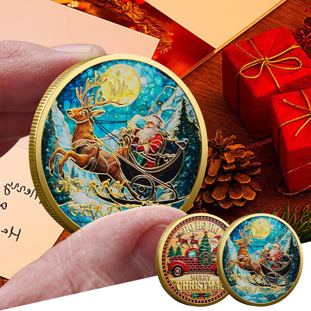 Christmas Collectible Coin Collection Crafts Christmas Souvenir Coin ...